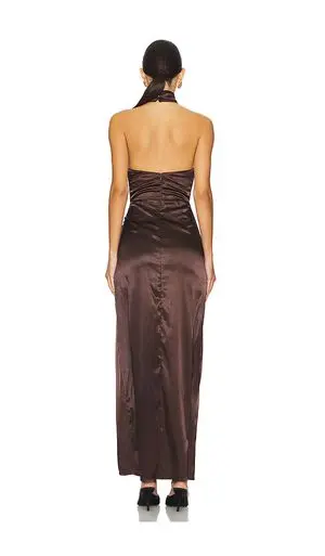 MORE TO COME Darcey Maxi Dress - Brown