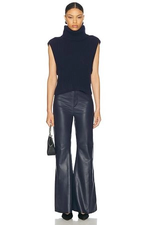 Simkhai Sleeveless Turtleneck Ribbed Knit Sweater