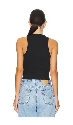 Sold Out NYC Cropped Ribbed Tank - Black