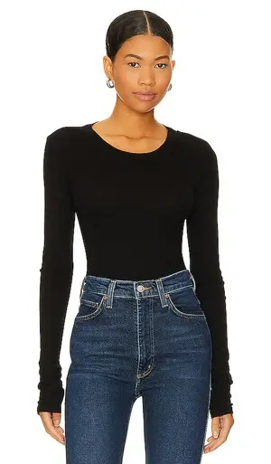 Lamade Long Sleeve Thermal Tee In . Also - Black