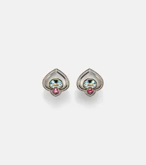 Marina B Popillia 18kt Yellow Gold Gemstone Clip-on Earrings - Multicoloured