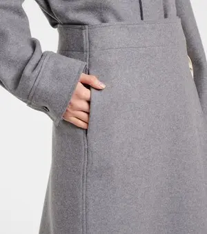 JIL SANDER Wool-blend Wrap Skirt
