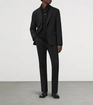 ALLSAINTS Kilburn Quarter-zip Ramskull Sweater - Black