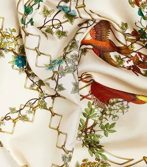 Gucci Printed Silk Twill Scarf - Multicoloured