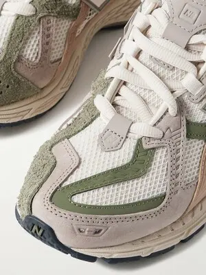 NEW BALANCE 1906 Paneled Mesh, Leather & Rubber Sneakers - Neutrals