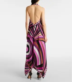 Emilio Pucci Iride Silk Twill Maxi Dress