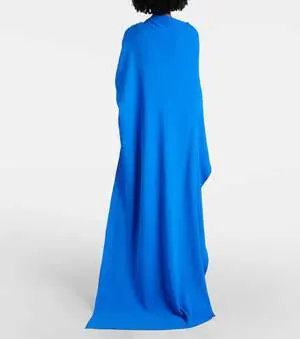 Oscar De La Renta Draped Silk-blend Georgette Gown