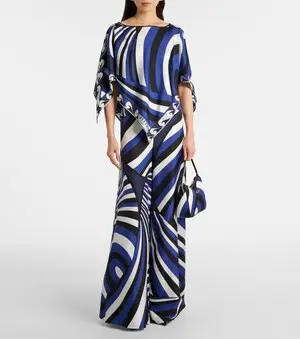 Emilio Pucci Iride Silk Twill Palazzo Pants