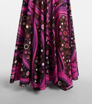 Emilio Pucci Fontane Cotton Muslin Maxi Skirt - Pink