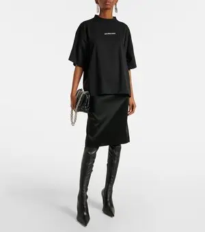 Balenciaga Printed Cotton Jersey T-shirt