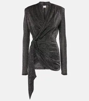 Isabel Marant Étoile Cinay Lame Wrap Top