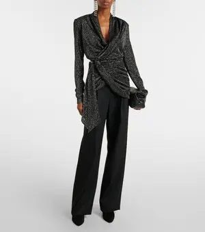 Isabel Marant Étoile Cinay Lame Wrap Top