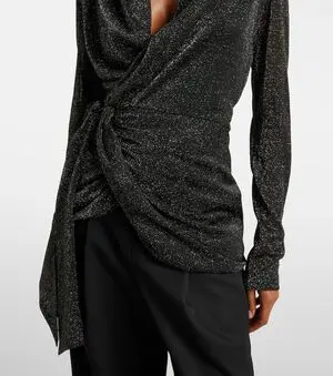 Isabel Marant Étoile Cinay Lame Wrap Top