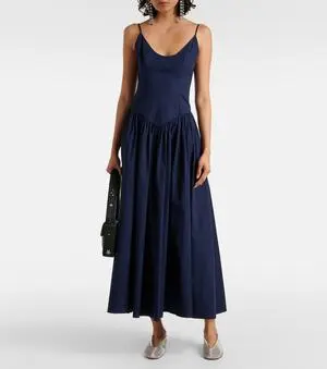 Staud Dena Cotton Midi Dress