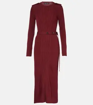 Proenza Schouler Ribbed-knit Midi Dress - Red