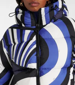 Emilio Pucci Navy Printed Down Jacket