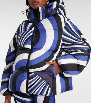 Emilio Pucci Navy Printed Down Jacket