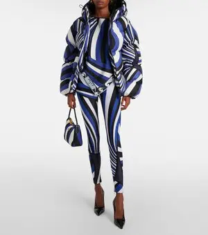 Emilio Pucci Navy Printed Down Jacket
