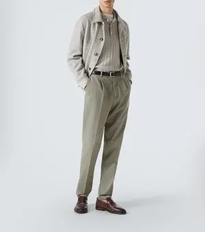 Brunello Cucinelli Ribbed-knit Cashmere Polo Sweater