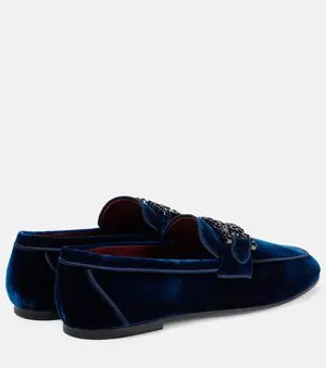TOD'S Velvet Embellished Loafers