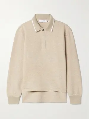 Proenza Schouler White Label Genevieve Striped Cotton-blend Polo - Neutrals