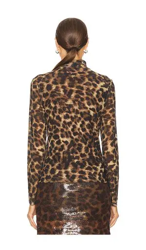 Sanctuary Mesh Mock Neck Top