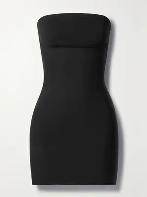 Commando Two-faced Tech Strapless Stretch-jersey Slip - Black