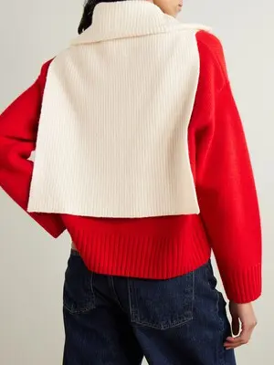 Arch4 Ribbed Cashmere Half-zip Snood