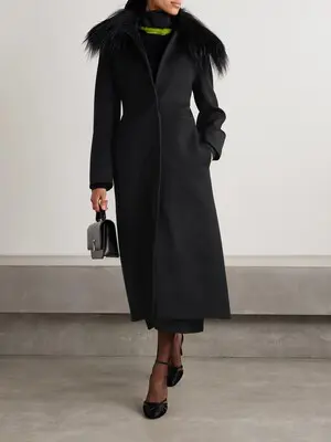 16Arlington Alotta Shearling-trimmed Wool-twill Coat