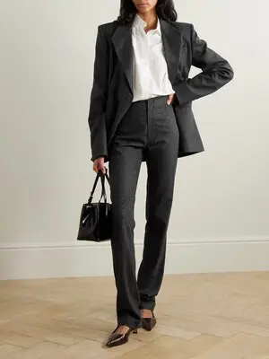 THE FRANKIE SHOP Morrison Wool-blend Straight-leg Trousers