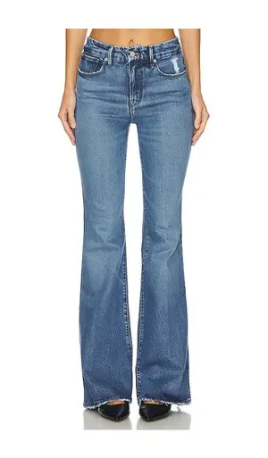 Good American Good Legs Flare Jeans - Denim-medium