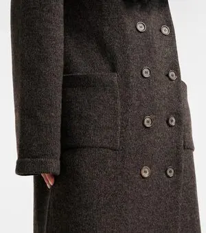 Magda Butrym Shearling-trimmed Cashmere Coat