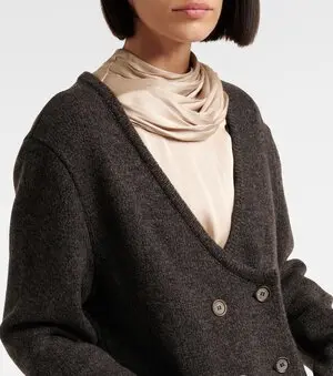 Magda Butrym Shearling-trimmed Cashmere Coat