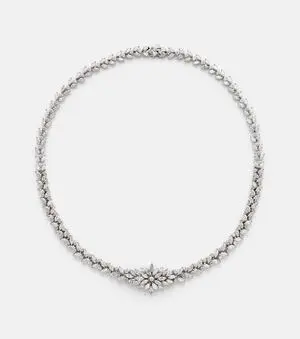 Yeprem 18kt White Gold Diamond Choker - Silver