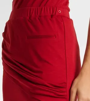 DIDU Draped Cotton Jersey Miniskirt