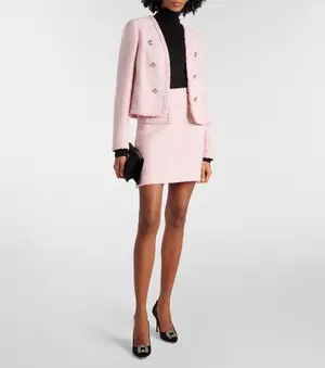 Giambattista Valli High-rise Wool-blend Miniskirt