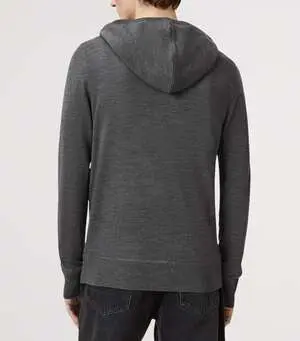 ALLSAINTS Merino Wool Mode Hoodie - Grey