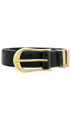 SANCIA Anika Lizard Embossed Leather Belt