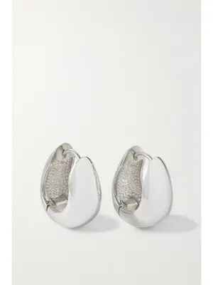 SOPHIE BUHAI Net Sustain Hoop Earrings - Silver