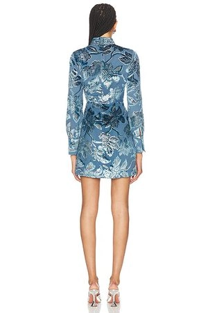 Simkhai Halen Draped Mock Neck Mini Dress