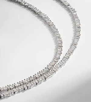 SUZANNE KALAN 18kt White Gold Diamond Tennis Necklace