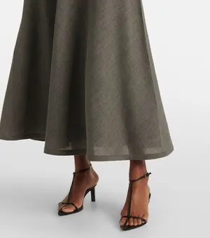 JIL SANDER Virgin Wool Midi Dress