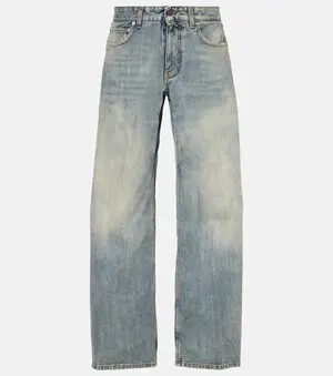Balenciaga Mid-rise Wide-leg Jeans - Blue