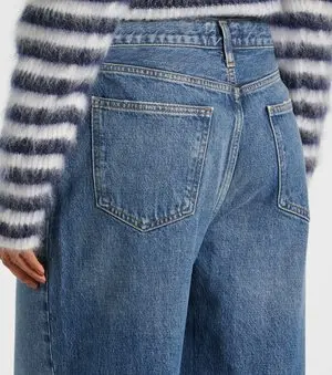AGOLDE Low Slung Baggy Mid-rise Wide-leg Jeans In Essence