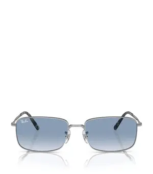 Ray-ban Rectangle Metal Sunglasses - Silver