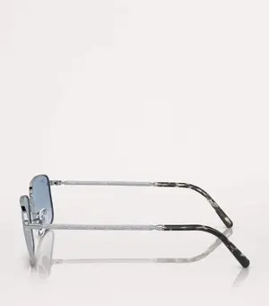 Ray-ban Rectangle Metal Sunglasses - Silver