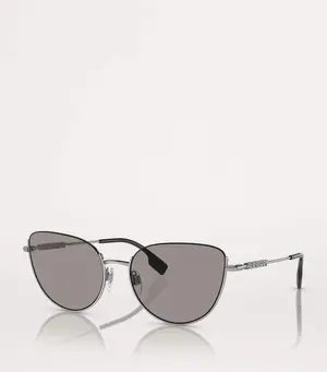 Burberry Steel Cat Eye Sunglasses