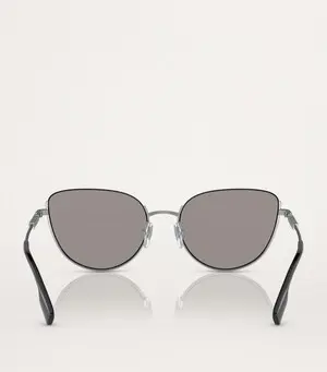 Burberry Steel Cat Eye Sunglasses