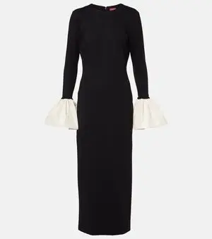 Staud Hawthorne Taffeta-trimmed Maxi Dress