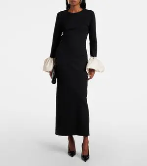 Staud Hawthorne Taffeta-trimmed Maxi Dress